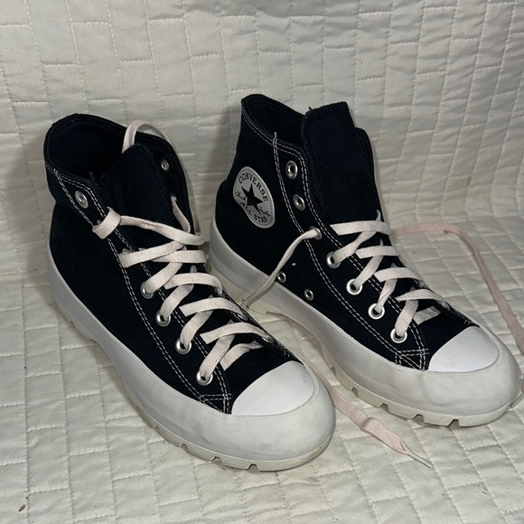 Converse | Shoes | Converse Ctas Chunky Lug Sole Black Hightop Sneakers ...